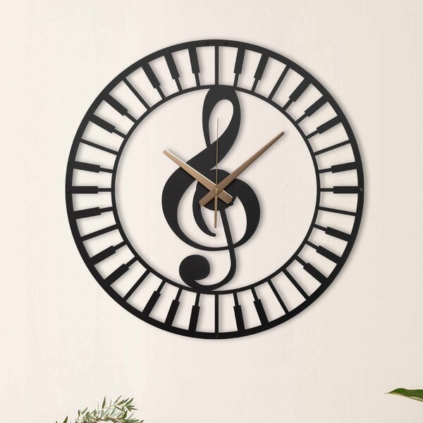 Treble Clef Clock - Etsy
