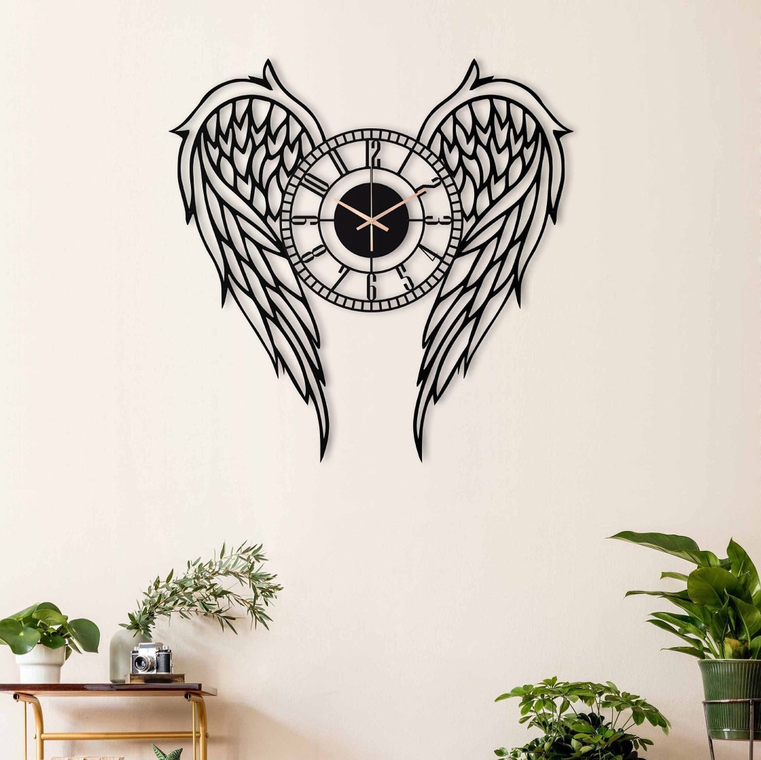 Metal Wall Clock Eagle Wind Wall Clock Oversized Wall Clock - Etsy