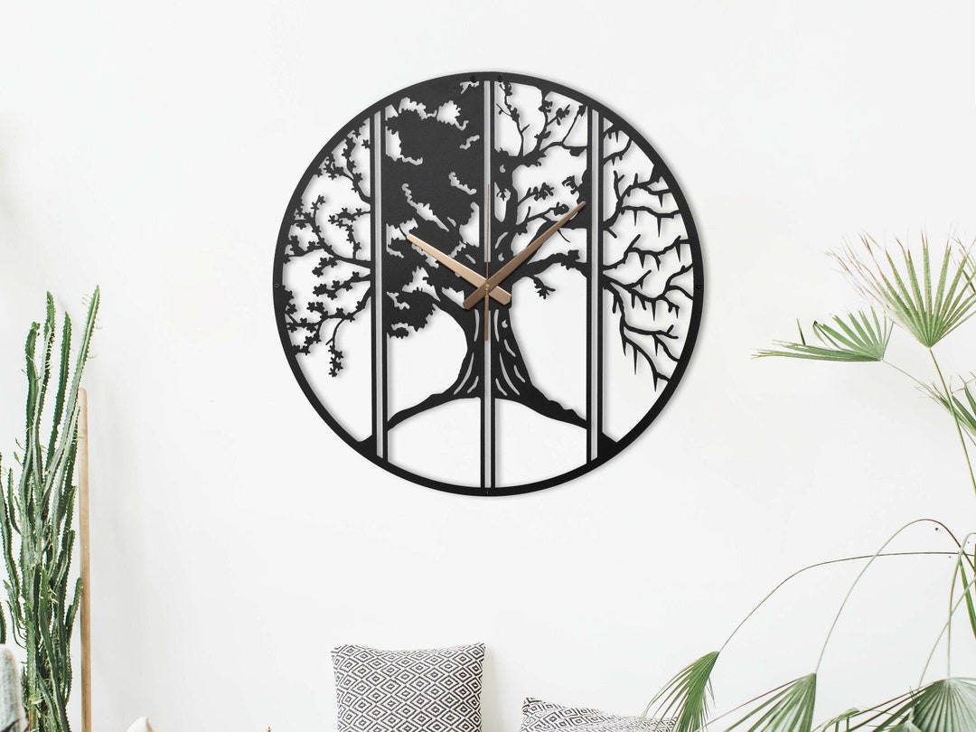 Tree Clock Handmade Clock Home Wall Decor Tree of Life - Etsy
