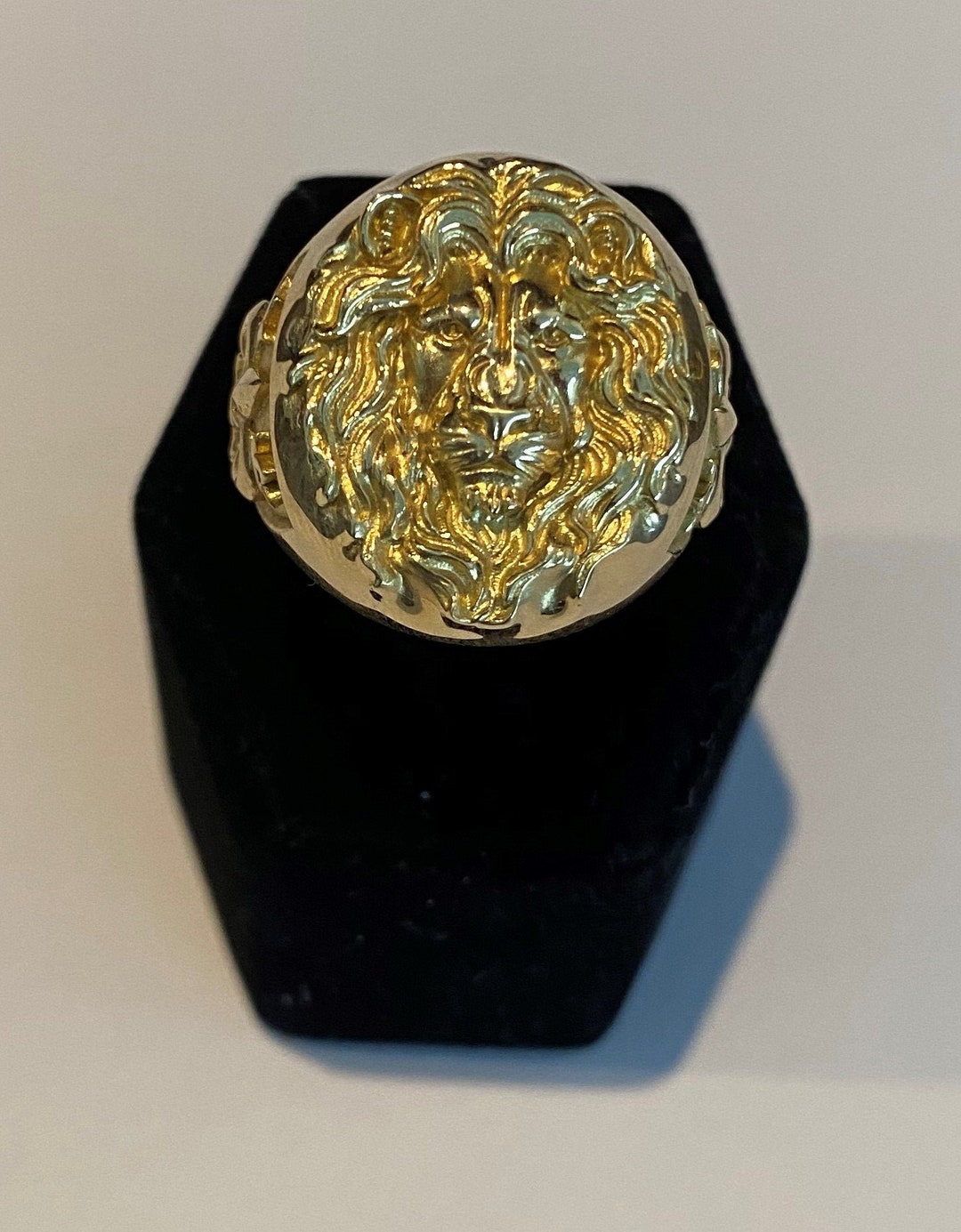 The Lion King Ring in 18k, 14k, or 10k Yellow Gold - Etsy