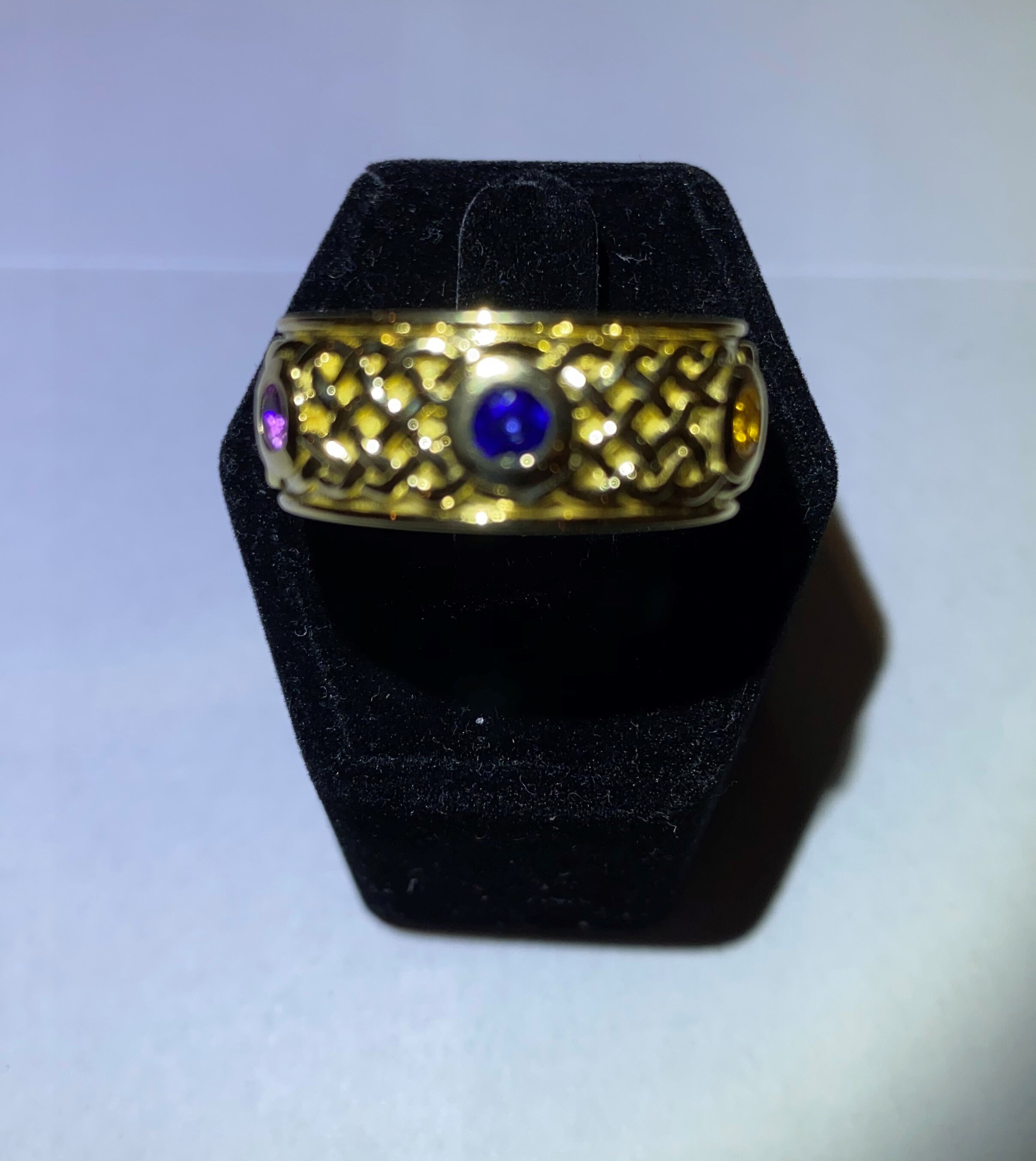 The Infinity Stones Ring in 18k 14k or 10k Yellow Gold - Etsy Nederland