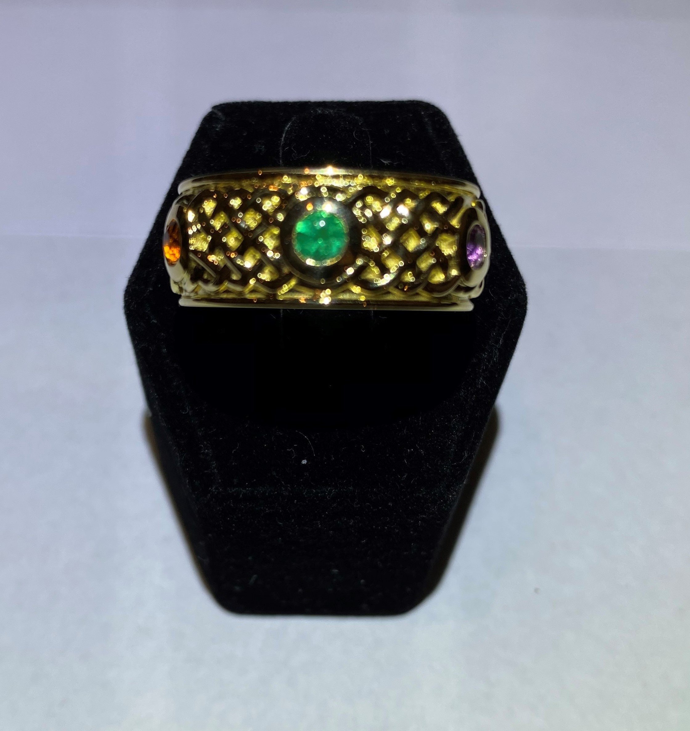 The Infinity Stones Ring in 18k 14k or 10k Yellow Gold - Etsy Nederland