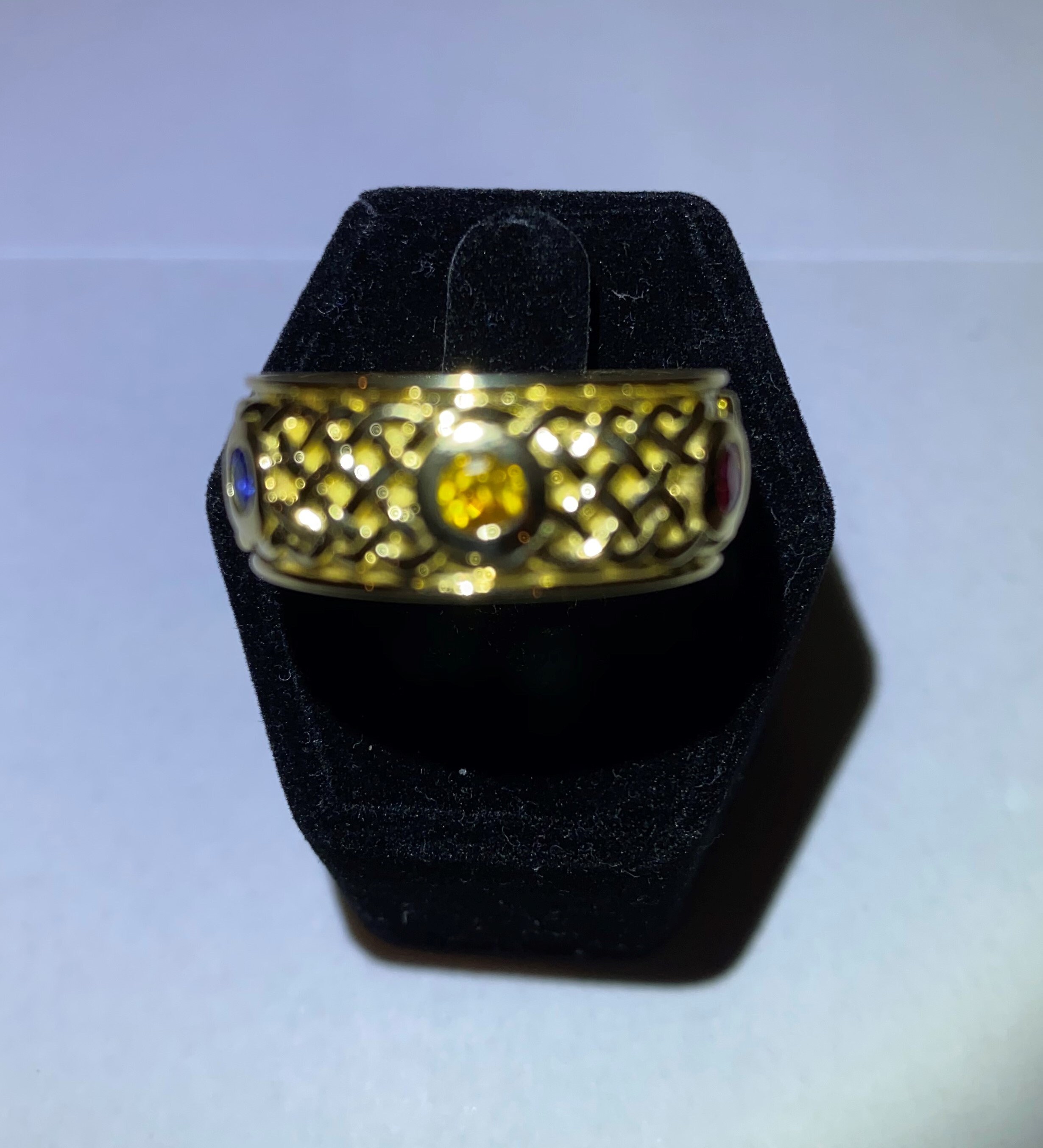 The Infinity Stones Ring in 18k 14k or 10k Yellow Gold - Etsy Nederland