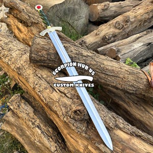 Pair of Goldryn Sword Throne of Glass Replica Sword Steel Blade Brass ...