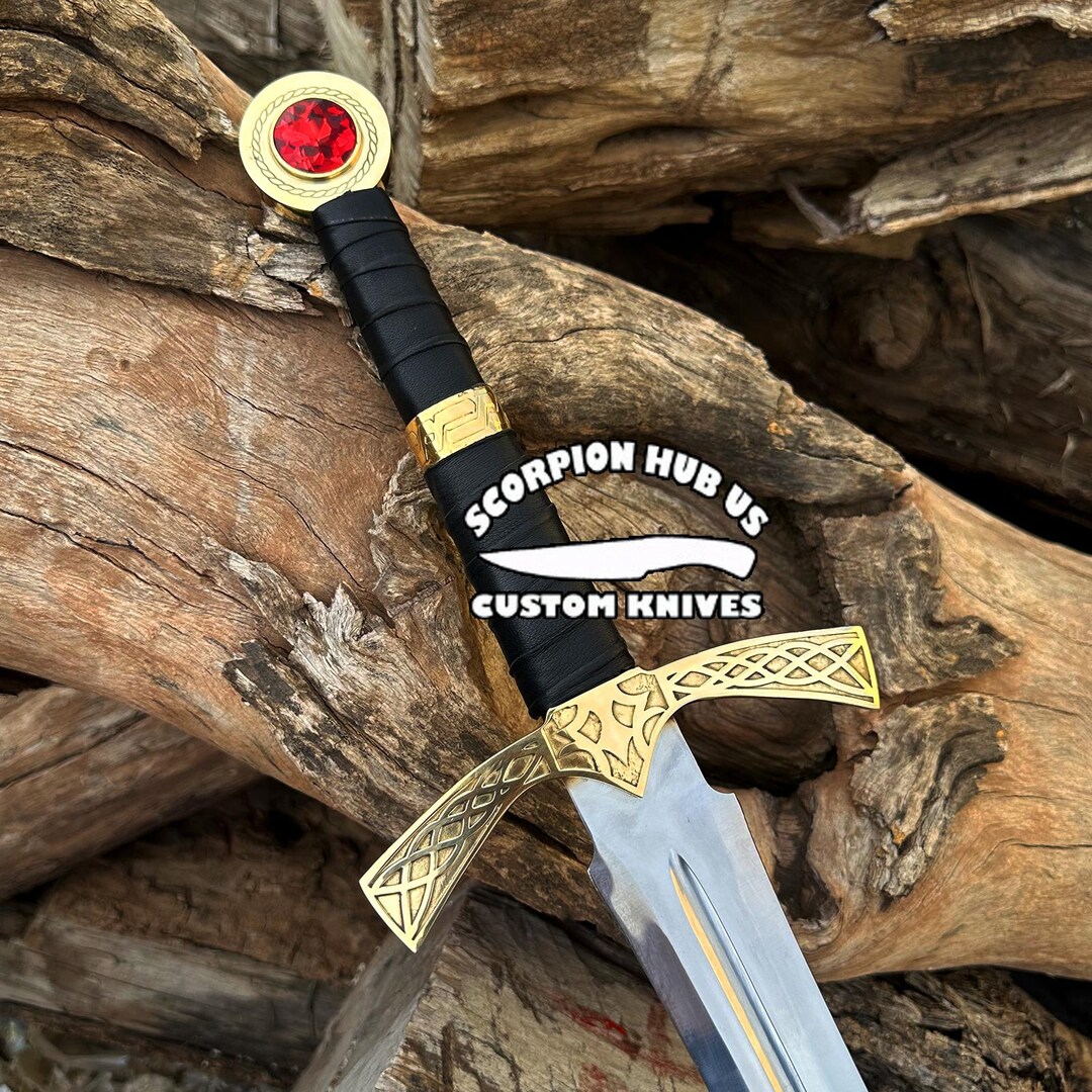 Goldryn Sword Throne of Glass Replica Sword Steel Blade Brass Guard and ...