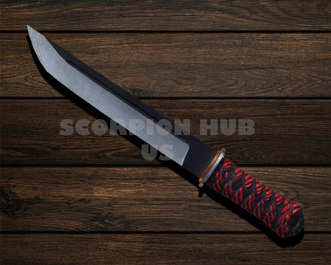 Handmade Machete Knife Outdoor Survival Hunting Knife With Leather ...