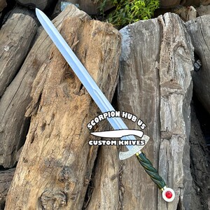 Pair of Goldryn Sword Throne of Glass Replica Sword Steel Blade Brass ...