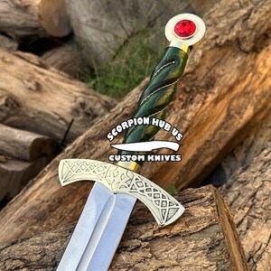 Pair of Goldryn Sword Throne of Glass Replica Sword Steel Blade Brass ...