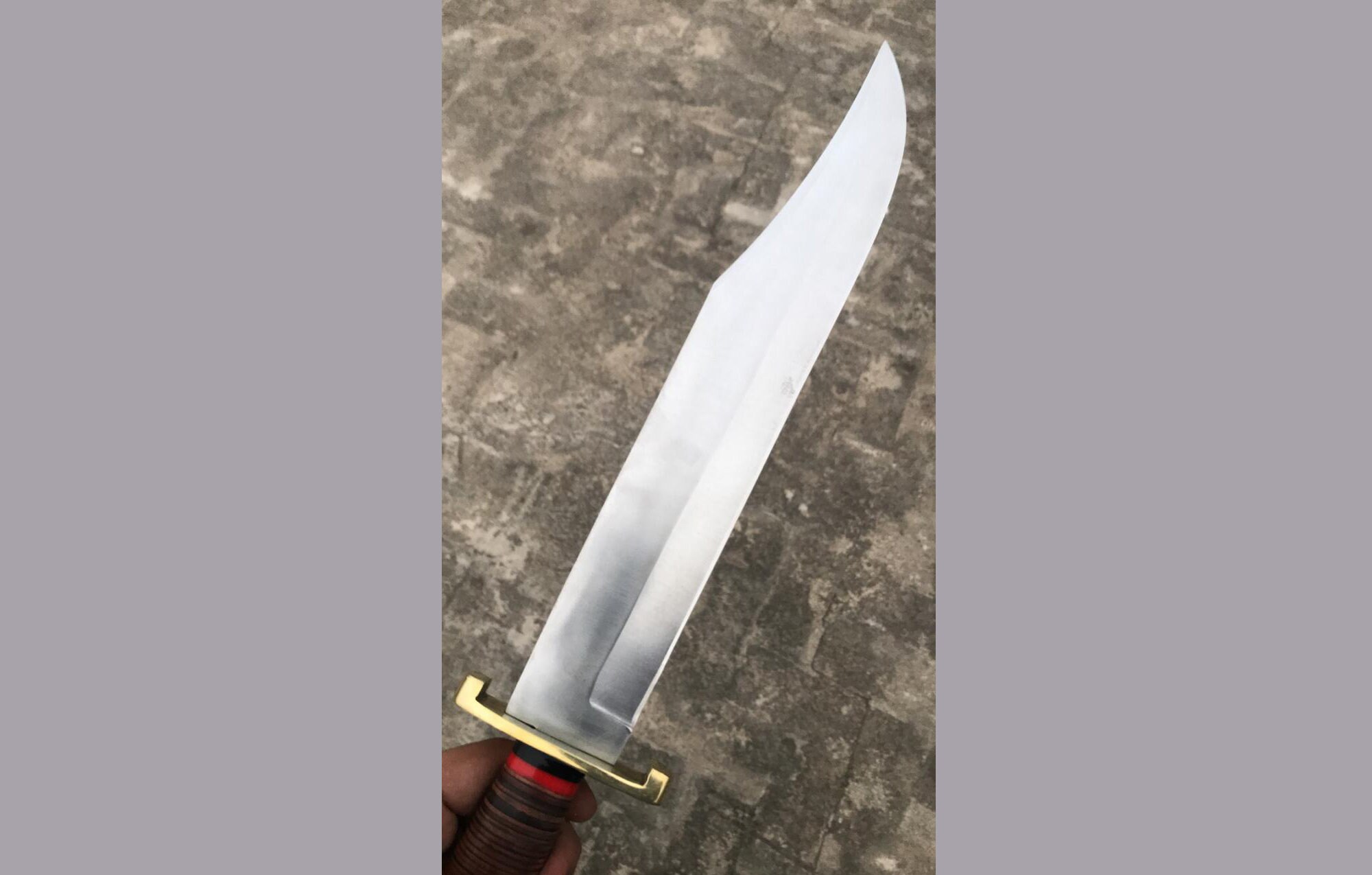 Fixed Blade Hunting Bowie Knife Brass Pommel and Guard With - Etsy