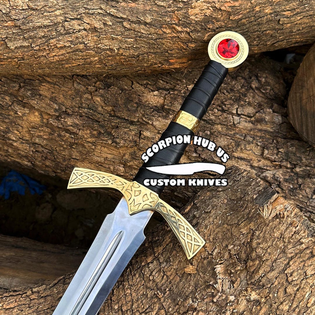 Goldryn Sword Throne of Glass Replica Sword Steel Blade Brass Guard and ...