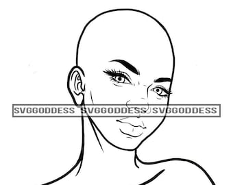 Bald Diva Svg - Etsy