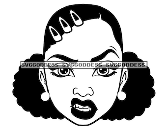 Mean Face Svg | Etsy