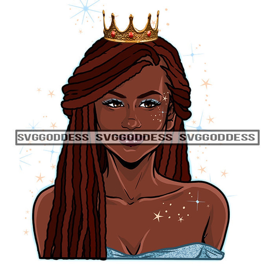 Afro Queen Black Woman Goddess Crown Melanin African American | Etsy