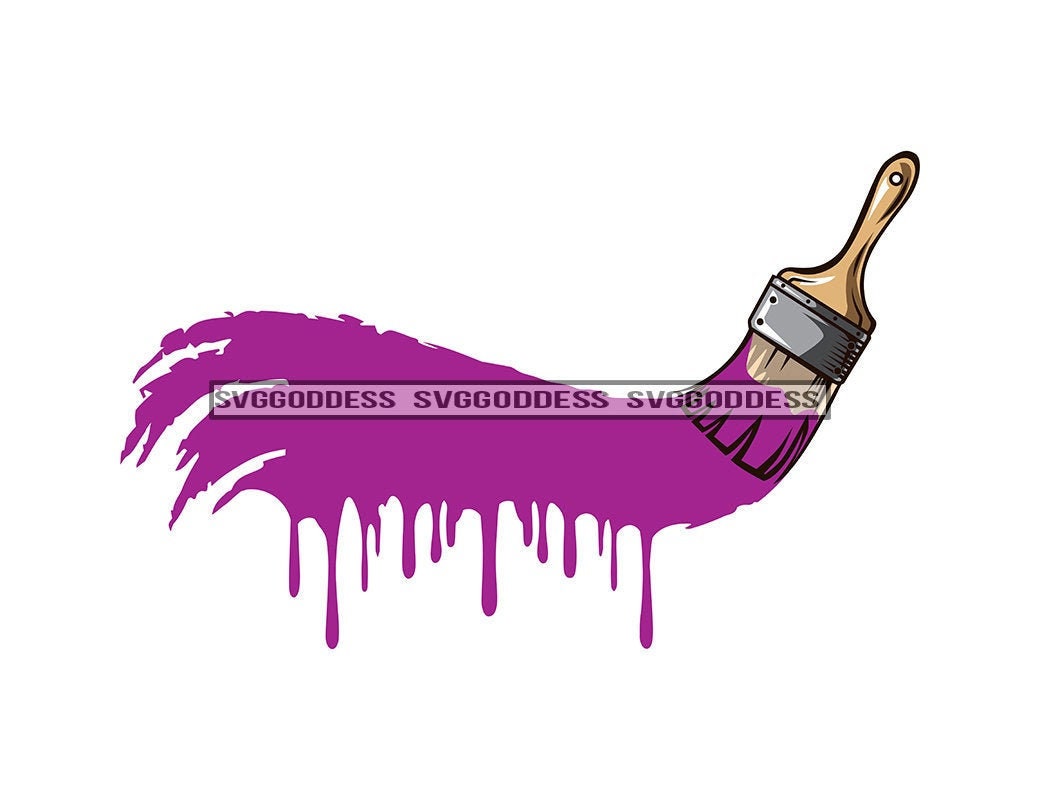 Paintbrush Purple Paint Color Artistic Creative Tool Palette - Etsy