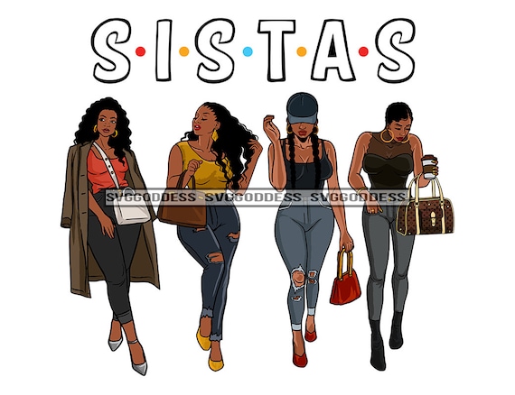Afro Women Together Sistas Queen Curvy Nubian Ripped Jeans - Etsy