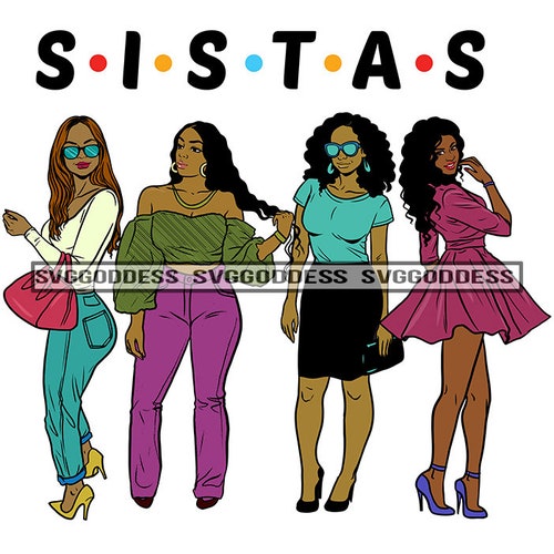 Afro Women Together Sistas Dope Black Woman Diva Urban Hipster - Etsy