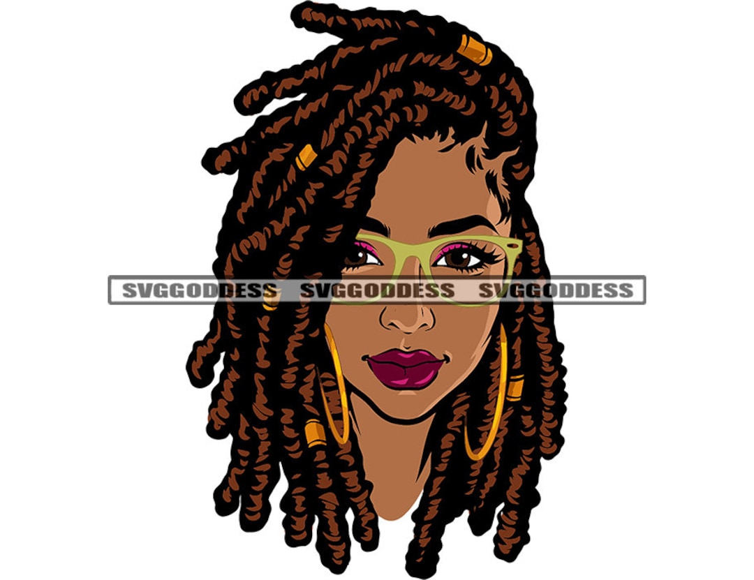 Pretty Black Woman Locs Dreads Dreadlocks Hairstyle Melanin Lady ...