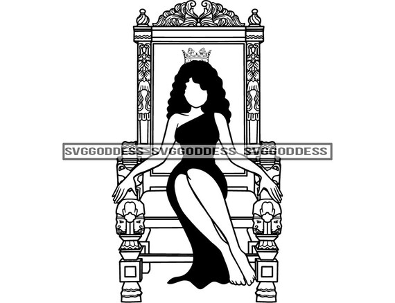 Queen On Throne Drawing