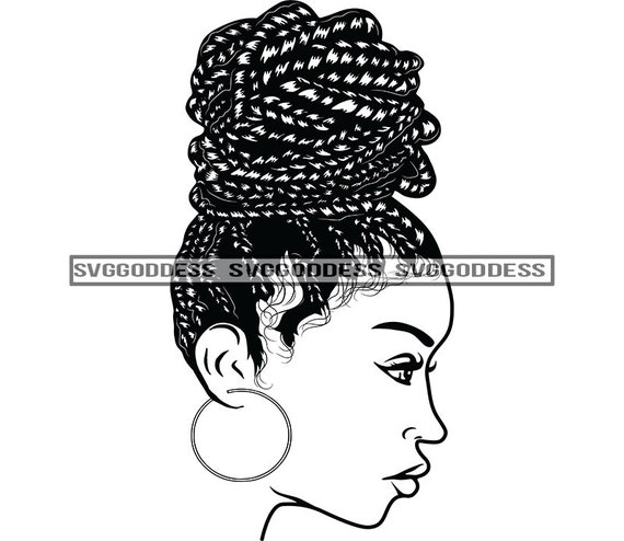 Afro Woman Braids Hairstyle Beauty Salon Logo Diva Melanin - Etsy
