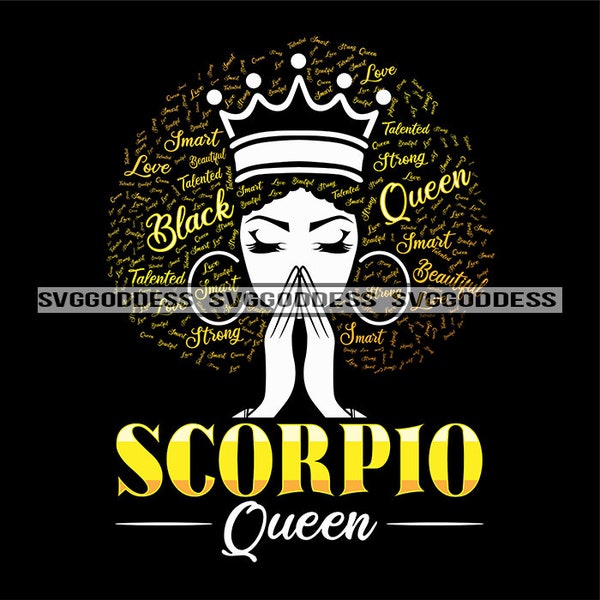 Scorpio Queen Svg - Etsy
