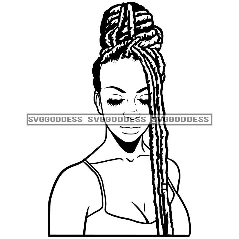 Afro Woman Bun Dreadlocks Hairstyle Nubian Melanin Popping - Etsy