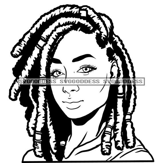 Afro Woman Dreadlocks Hairstyle Locs Nubian Melanin Popping | Etsy