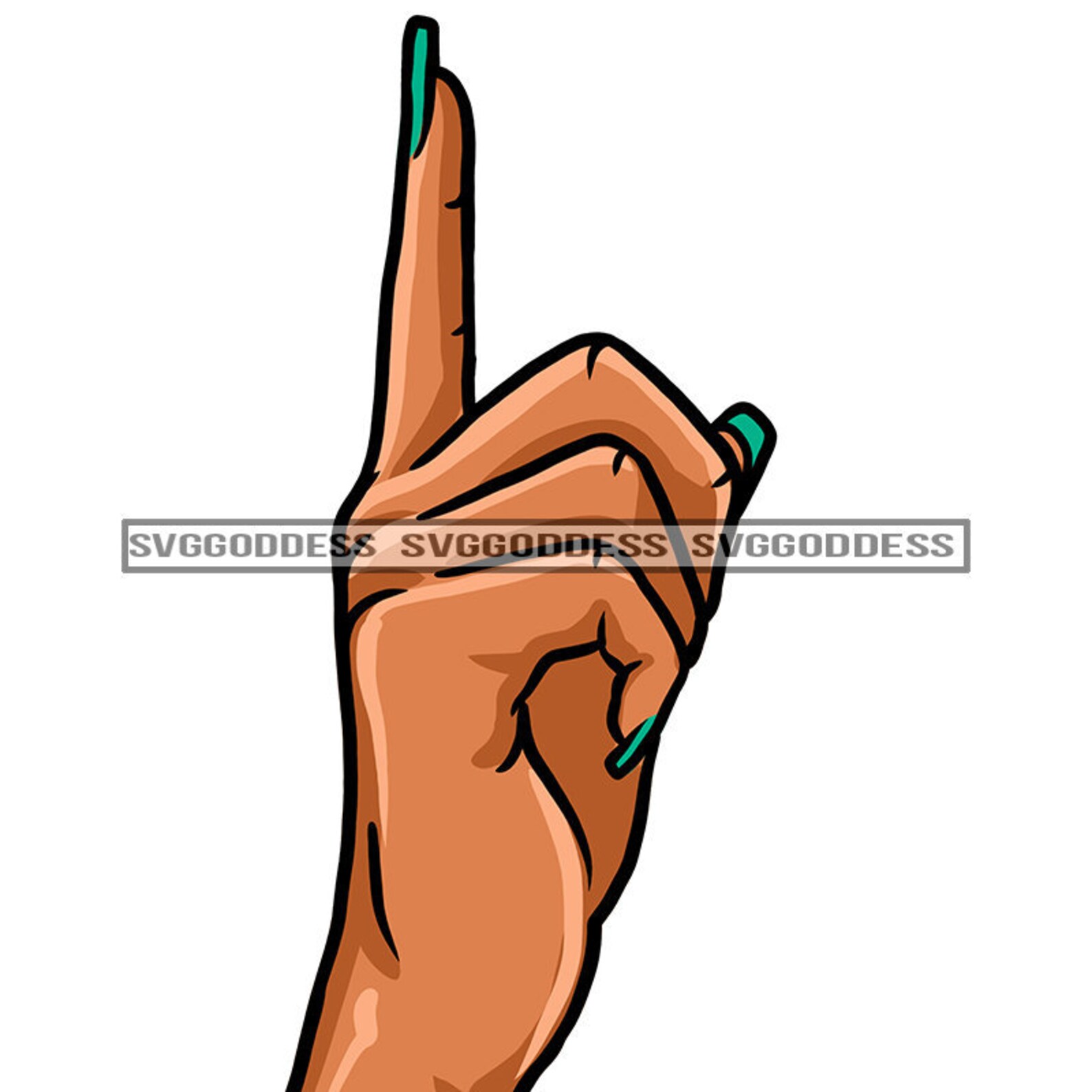 Woman Female Index Finger Gesture Symbol Signal Gesturing Hand - Etsy