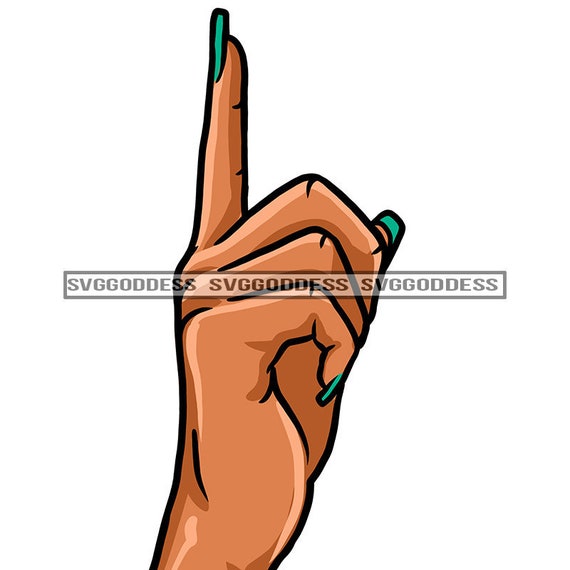 Woman Female Index Finger Gesture Symbol Signal Gesturing Hand - Etsy