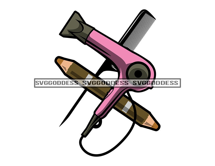 Beauty Hair Salon Tool Kit Set Logo Combs Brushes Scissors | Etsy