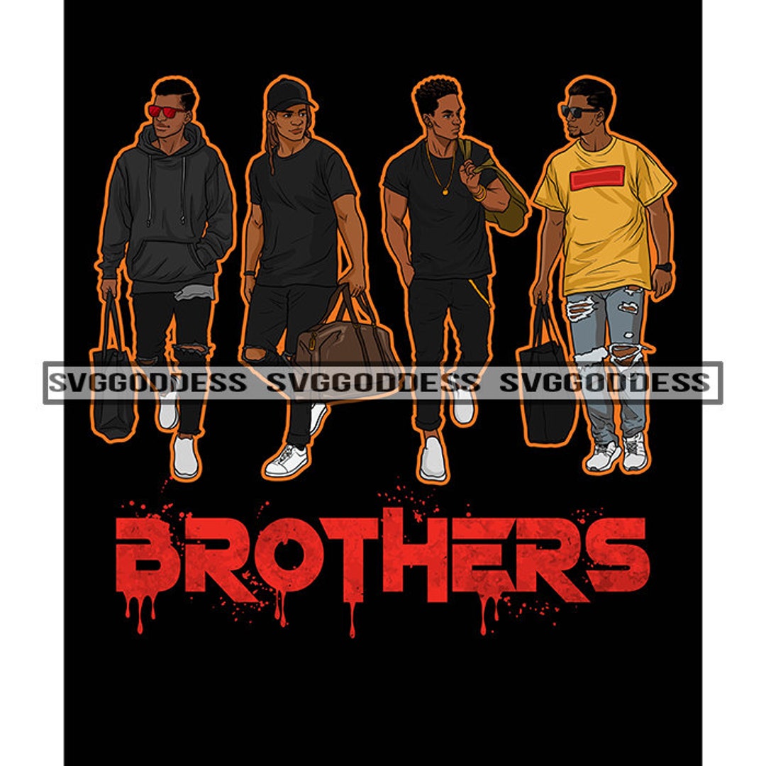 Afro Men Together Brothers Quote Modeling Sexy Suitcases Urban Hipster ...