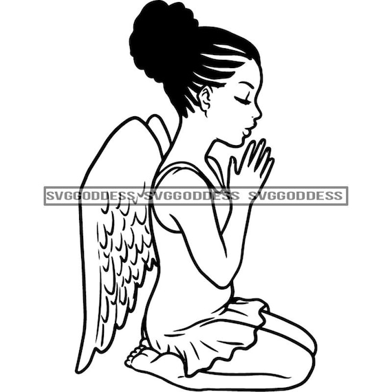 Dark Angel Wings Drawing Side View