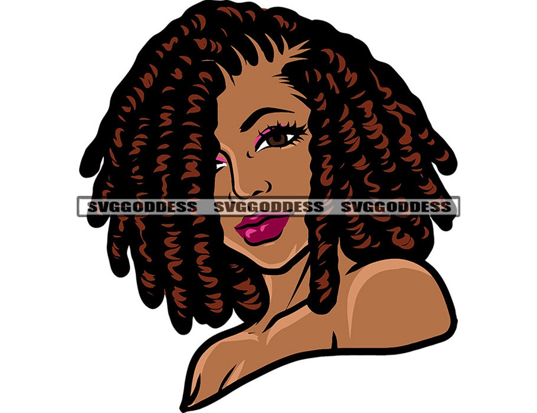 Melanin Pretty Woman Short Locs Dreads Dreadlocks Hairstyle Nubian ...