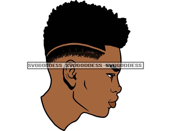 Afro Black Man Mohawk Hairstyle Handsome Attractive Manly | Etsy