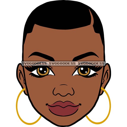 Beauty Black Woman Svg Short Hair Svg Afro Girl Layered - Etsy