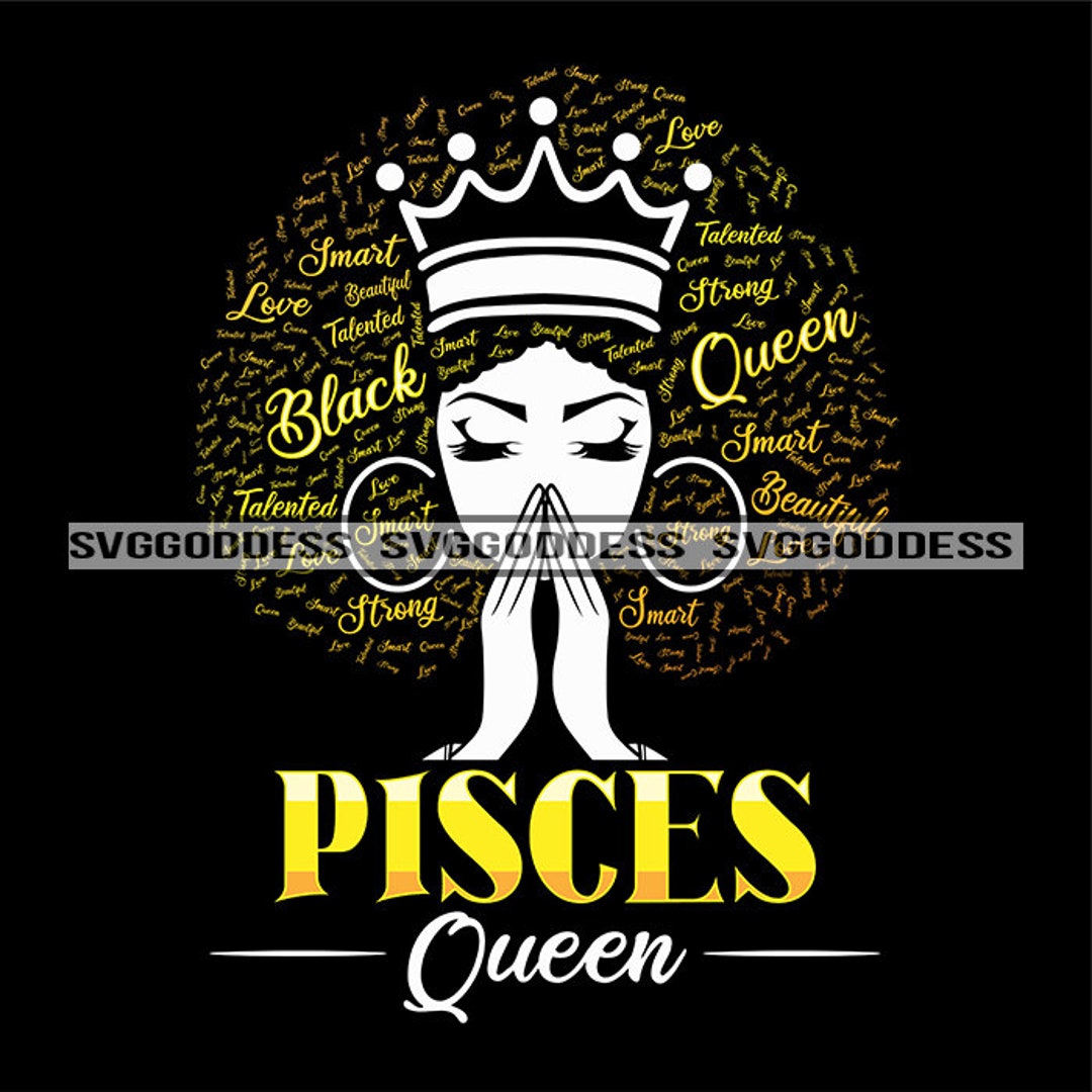 Afro Woman Praying Pisces Queen Horoscope Diva Nubian Melanin Black ...