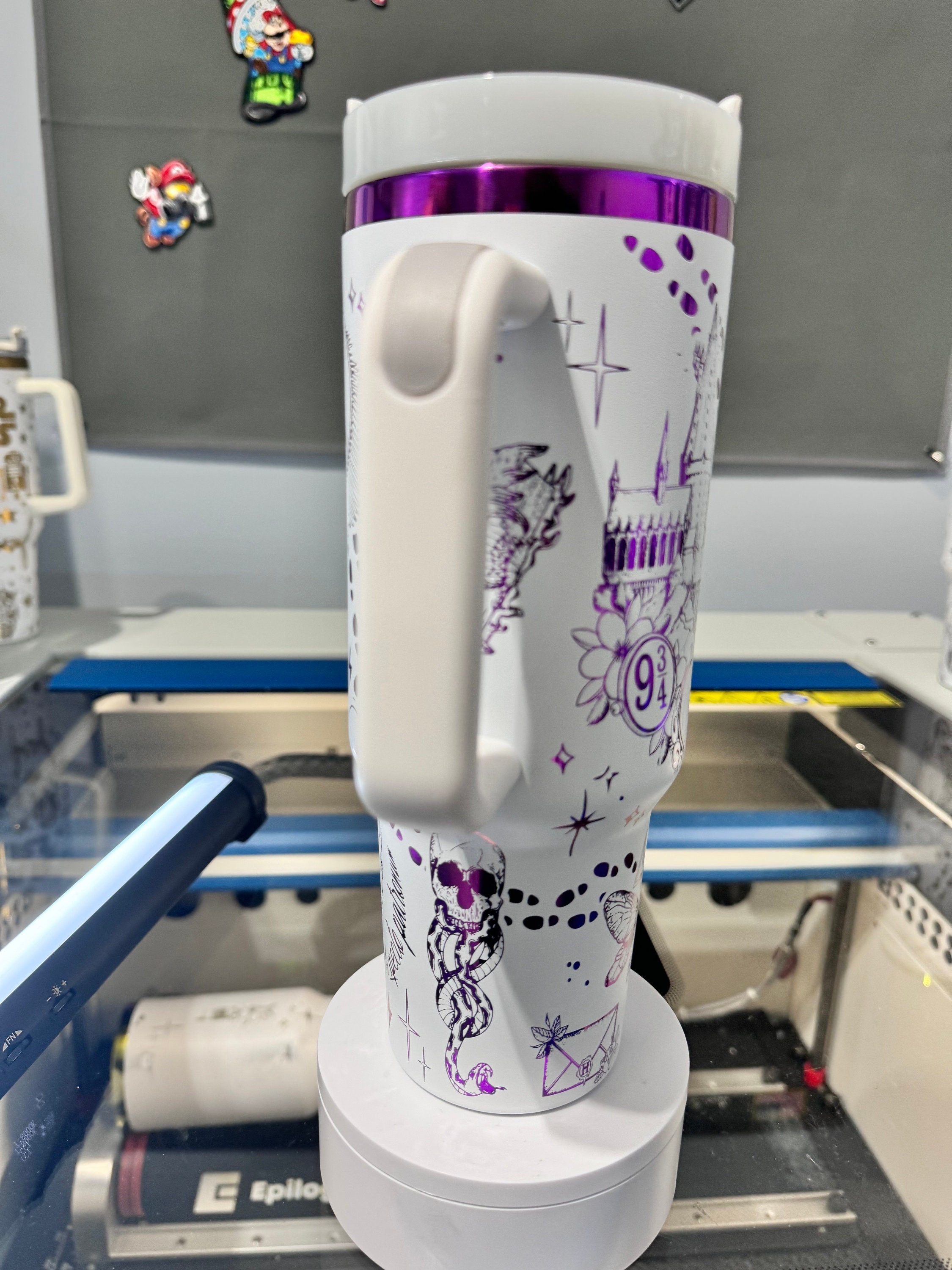 Wizard Wrap 40 Oz Tumbler White With Purple Underneath. Different ...