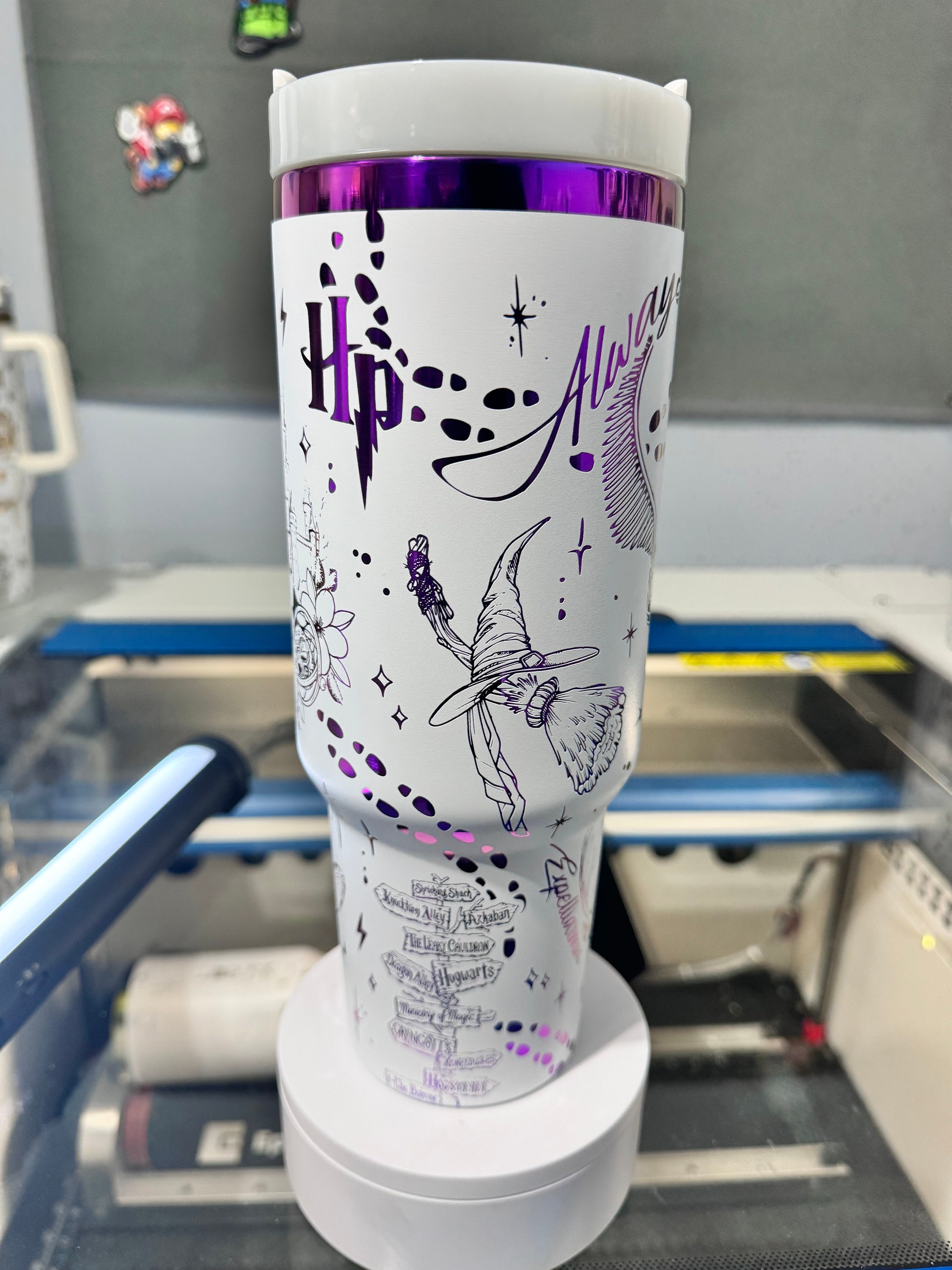 Wizard Wrap 40 Oz Tumbler White With Purple Underneath. Different ...