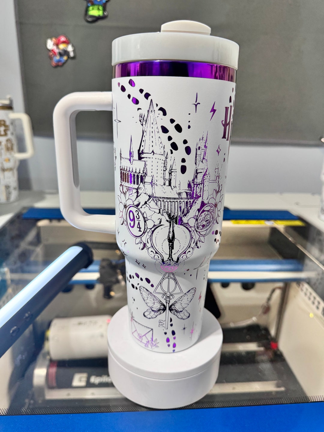 Wizard Wrap 40 Oz Tumbler White With Purple Underneath. Different ...