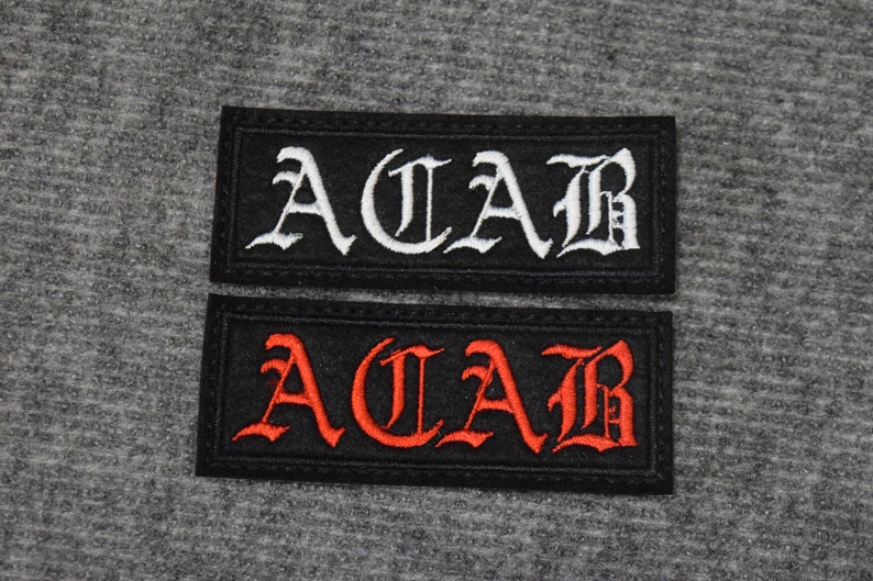 Embroidered patch ACAB A.C.A.B 1312 punk punks patches logo | Etsy