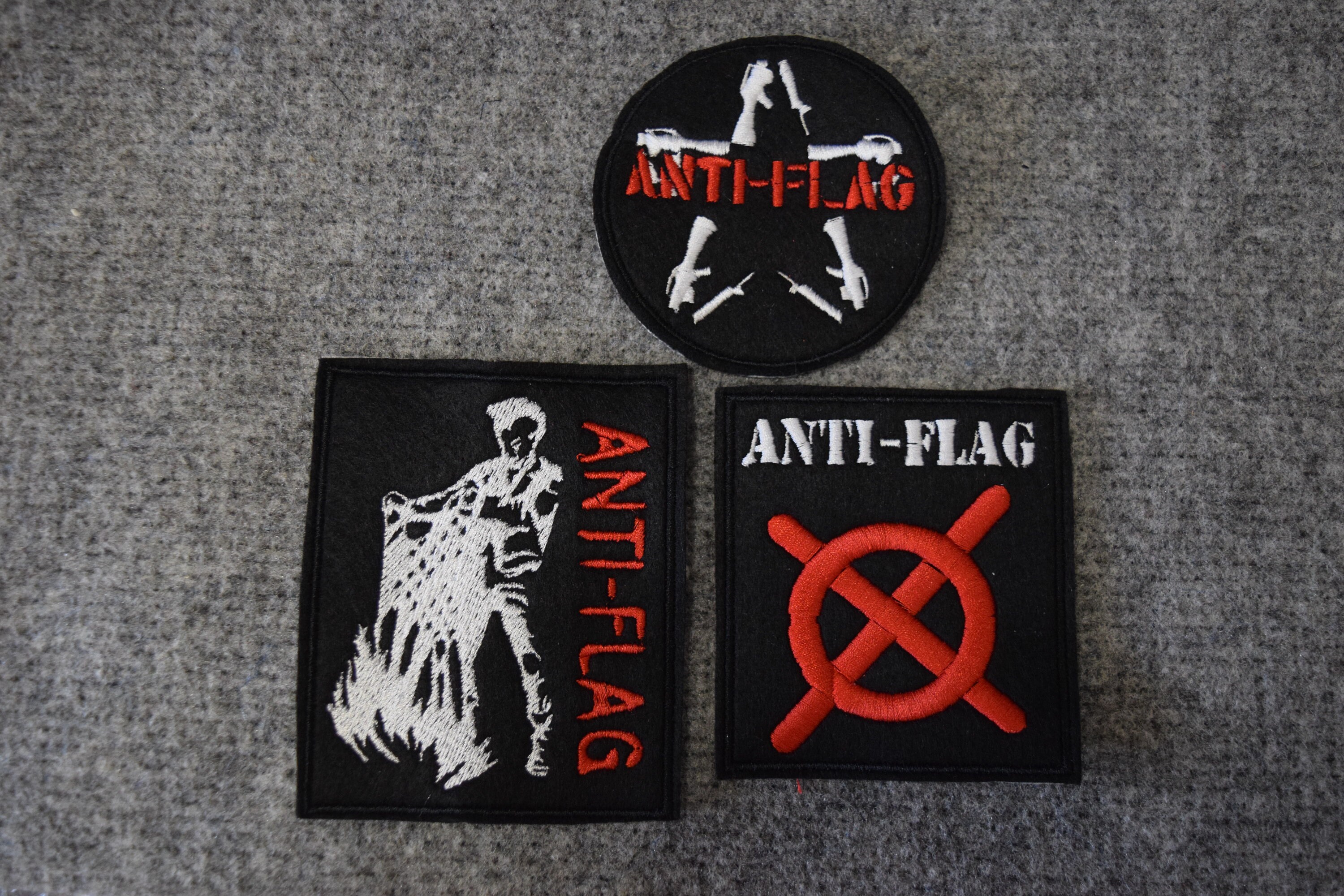 Parche bordado Anti Flag banda punk punks parches logo símbolo | Etsy