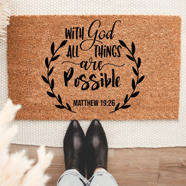 Front Door Mat With Verse - Etsy