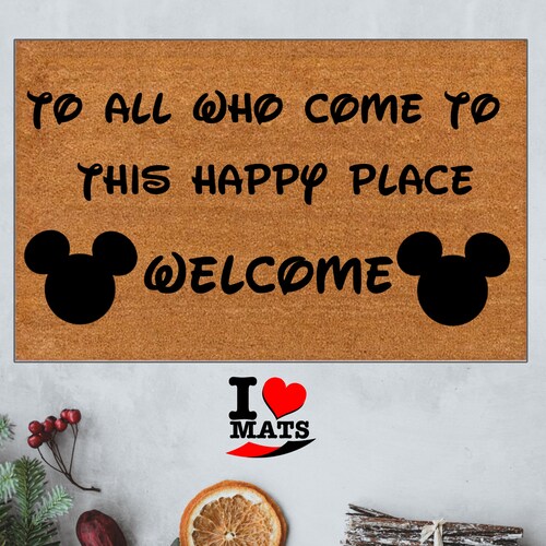 Walt Disney Sign / to All Who Come to This Happy Place Welcome - Etsy