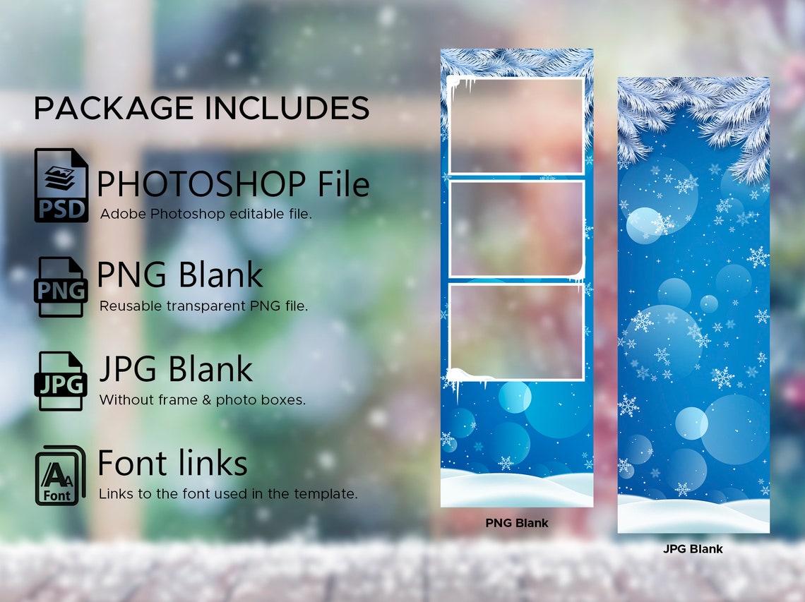 Winter Wonderland Photo Booth Template Photo Booth Template - Etsy