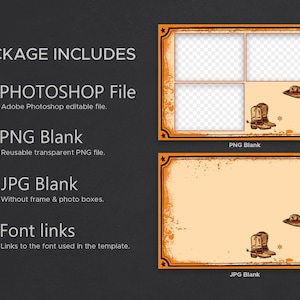 Wild West Photo Booth Template, Photo Booth Template, Western Photo ...
