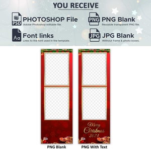 Salsa Photo Booth Template, Christmas Photobooth Templates, Red ...