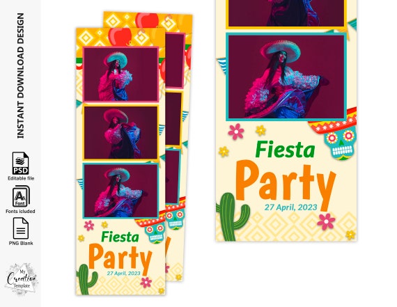 Fiesta Photo Booth Template Mexican Fiesta Photo Booth - Etsy