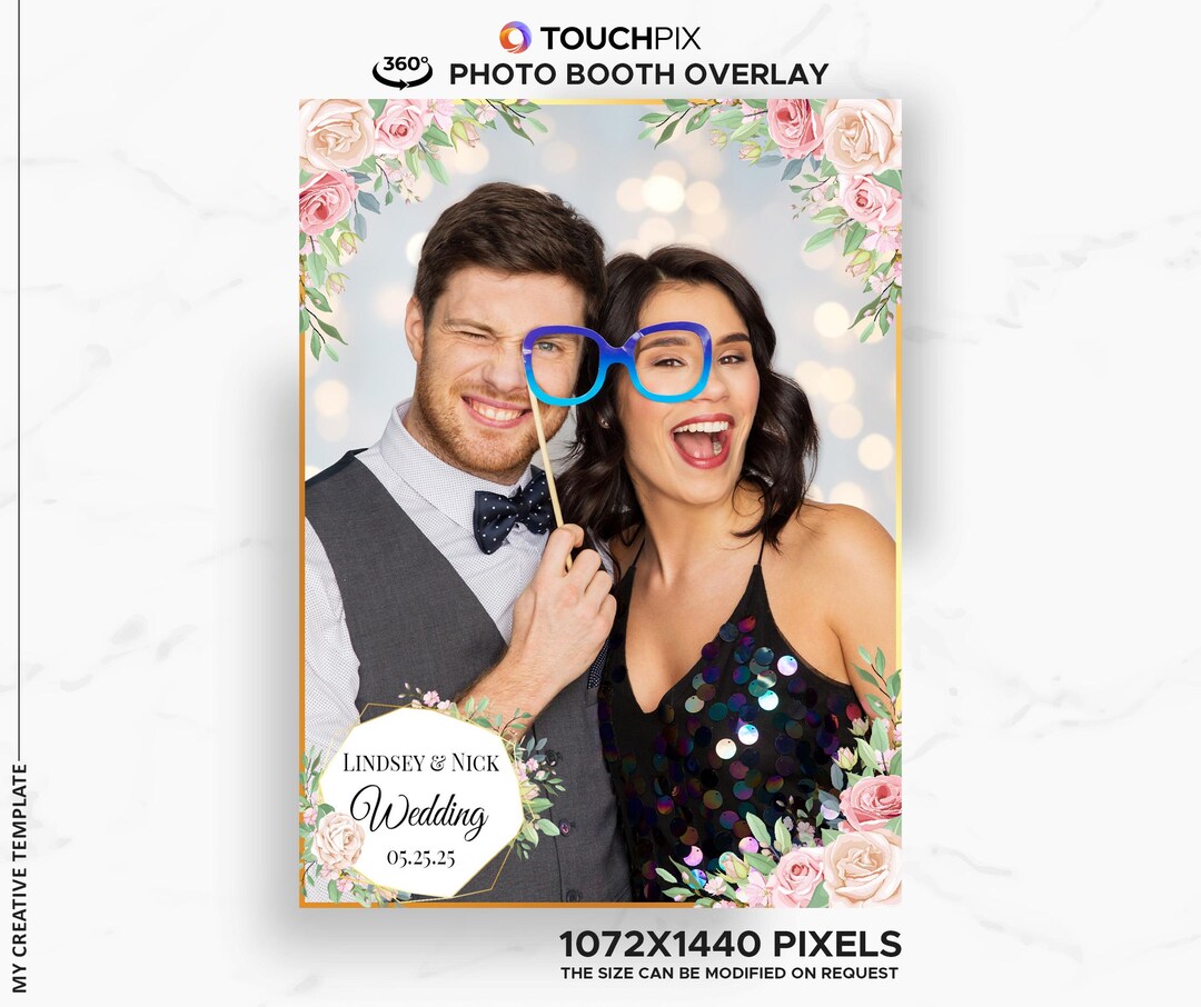 Touchpix Wedding 360 Photo Booth Template | 360 Photo Booth Overlay ...