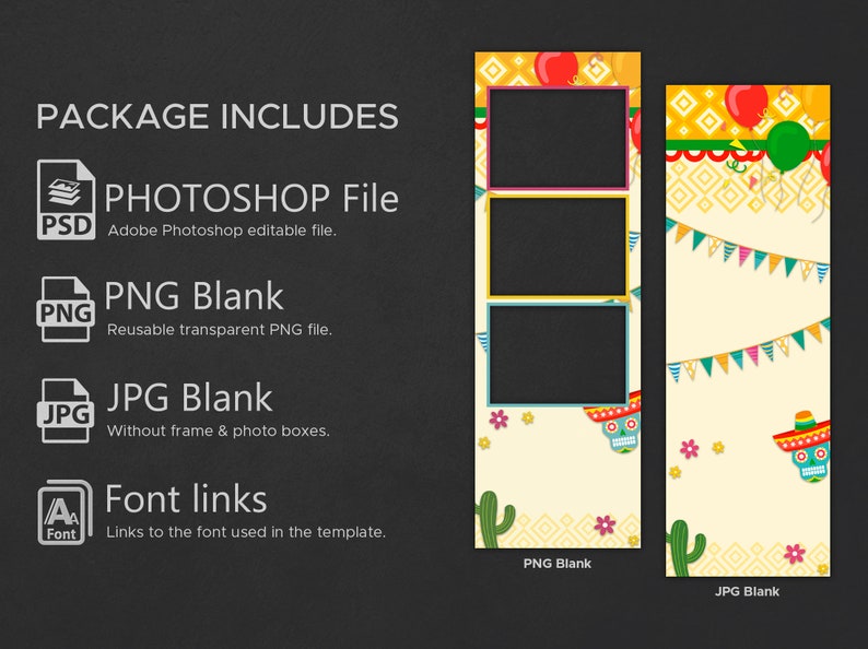 Fiesta Photo Booth Template, Mexican Fiesta Photo Booth Template ...