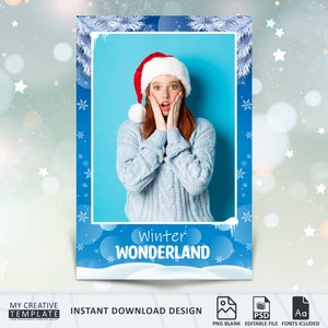 Winter Wonderland Photo Booth Template, Photo Booth Template Winter ...