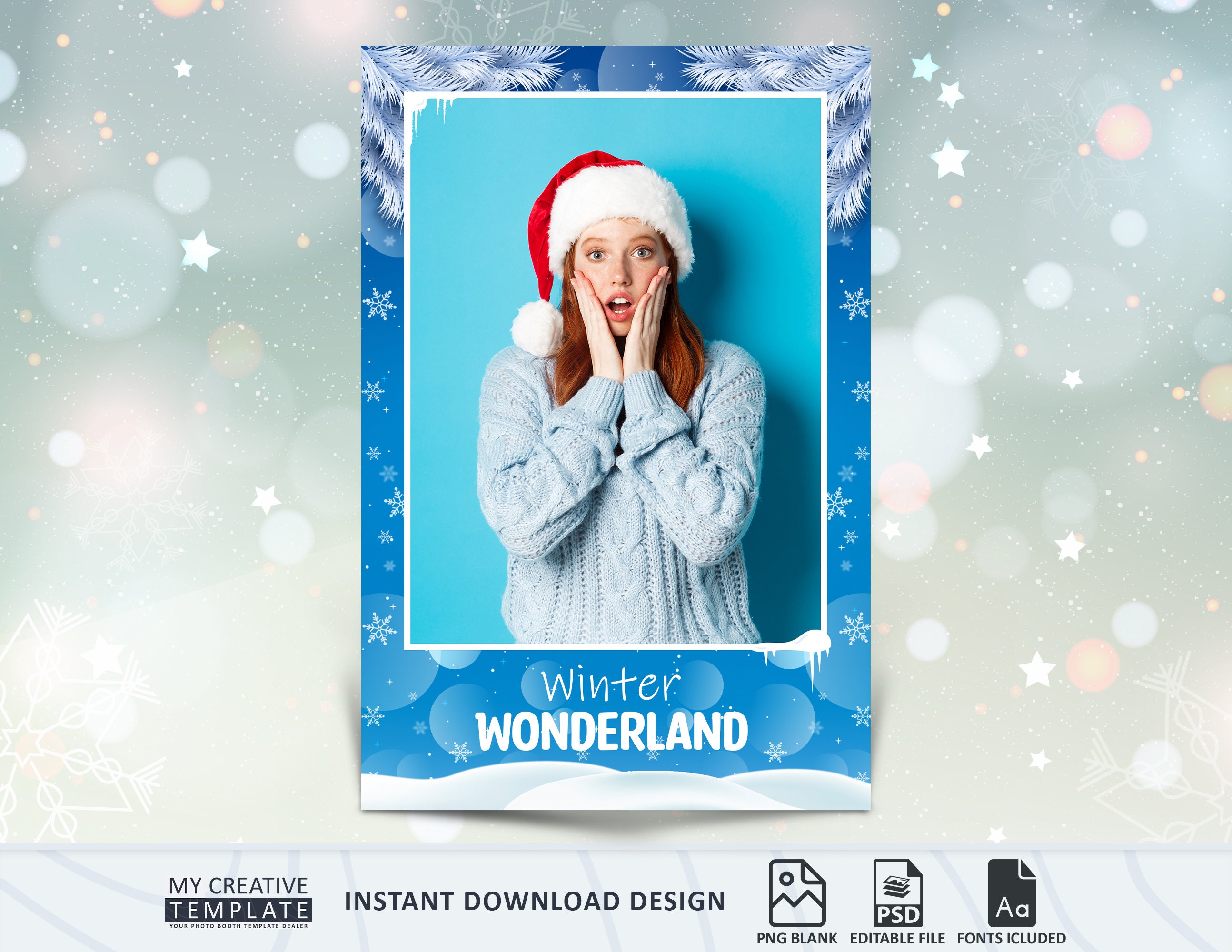 Winter Wonderland Photo Booth Template, Photo Booth Template Winter ...